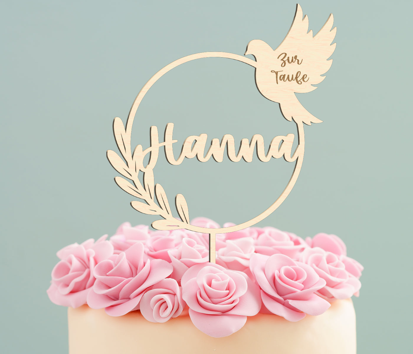 Cake Topper personalisiert mit Namen - Naturholz oder Plexiglas Dekoac ...